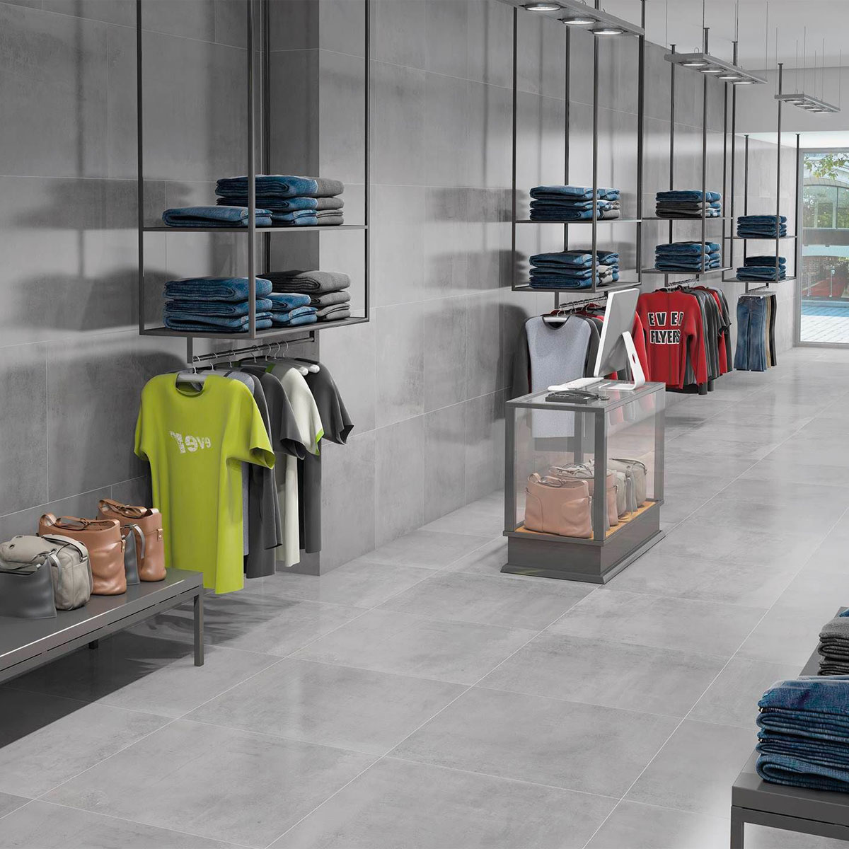 Carrelage sol effet métal Réflex Light antracite 60x120 cm - Réflex ...