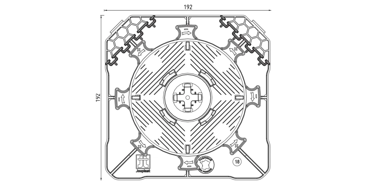 Plots Cleman autonivelant 130/230 mm (8 pièces) Jouplast - Réflex Boutique