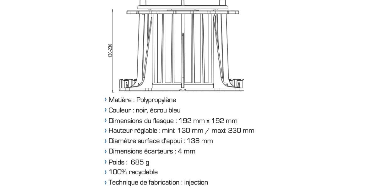 Plots Cleman 130/230 mm (8 pièces) Jouplast - Réflex Boutique