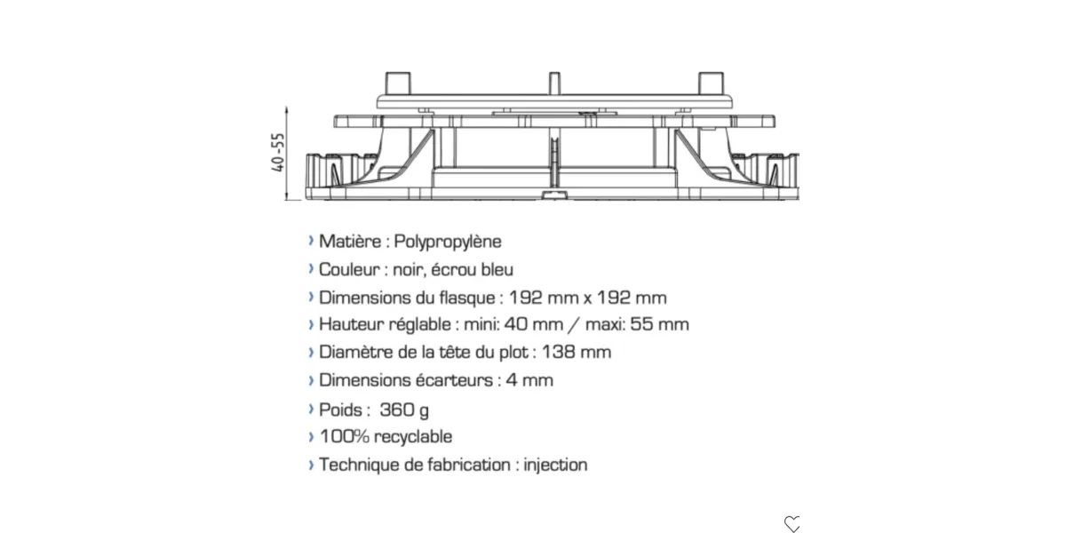 Plots Cleman 40/55 mm (20 pièces) Jouplast - Réflex Boutique