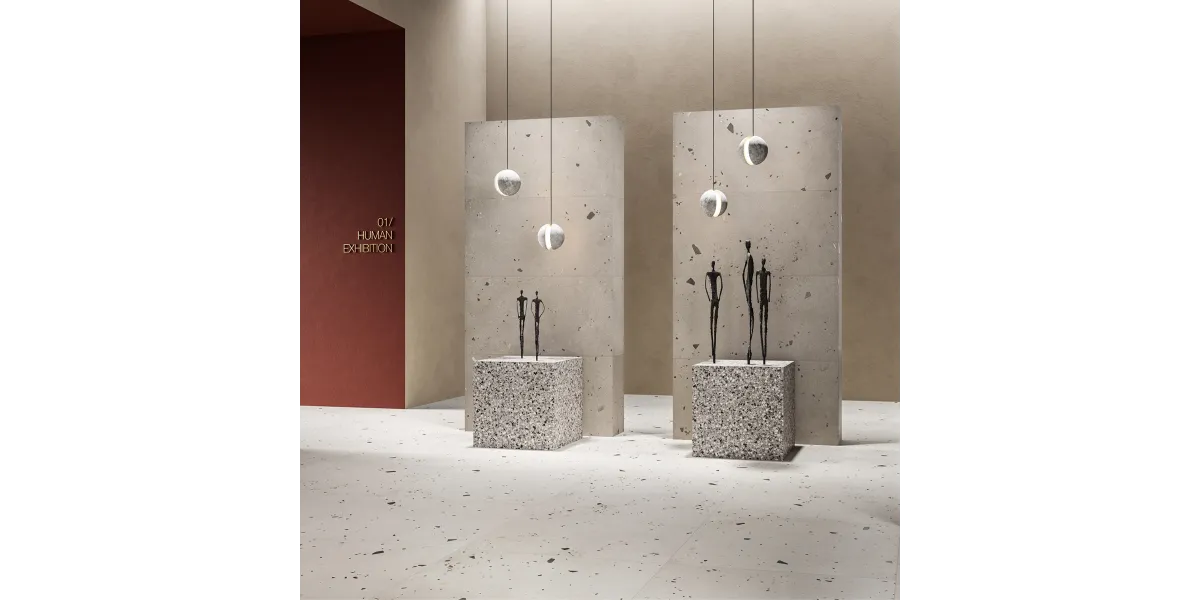 Carrelage effet Terrazzo Patio naturel 60x120 cm - Réflex Boutique