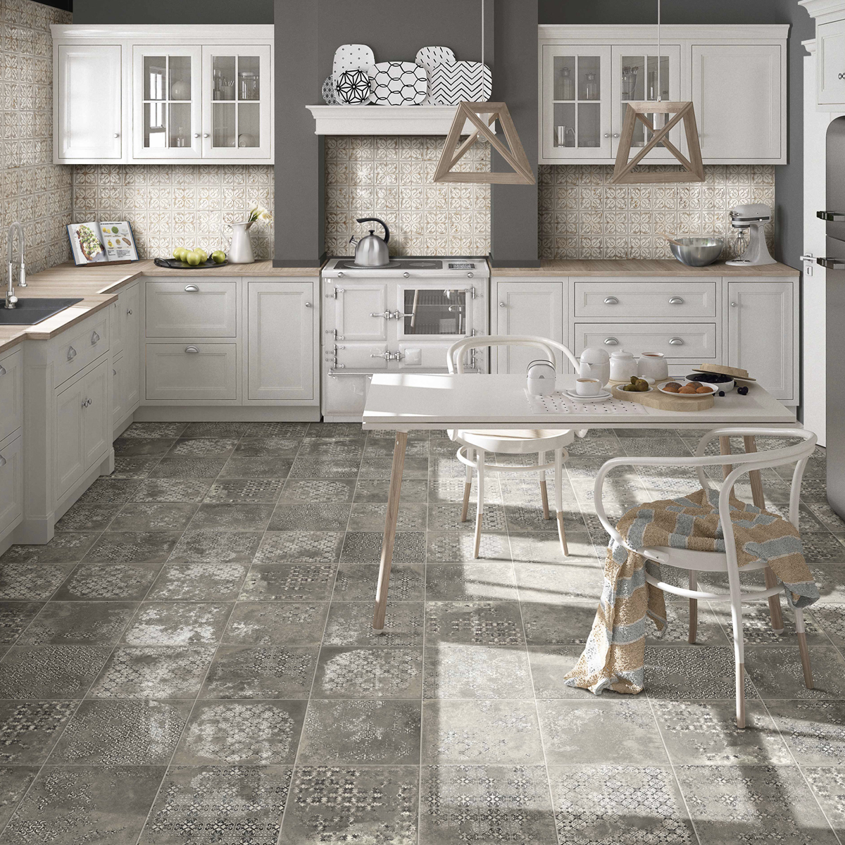 Carrelage sol traditionnel Doyen terre 33x33 cm - Réflex Boutique
