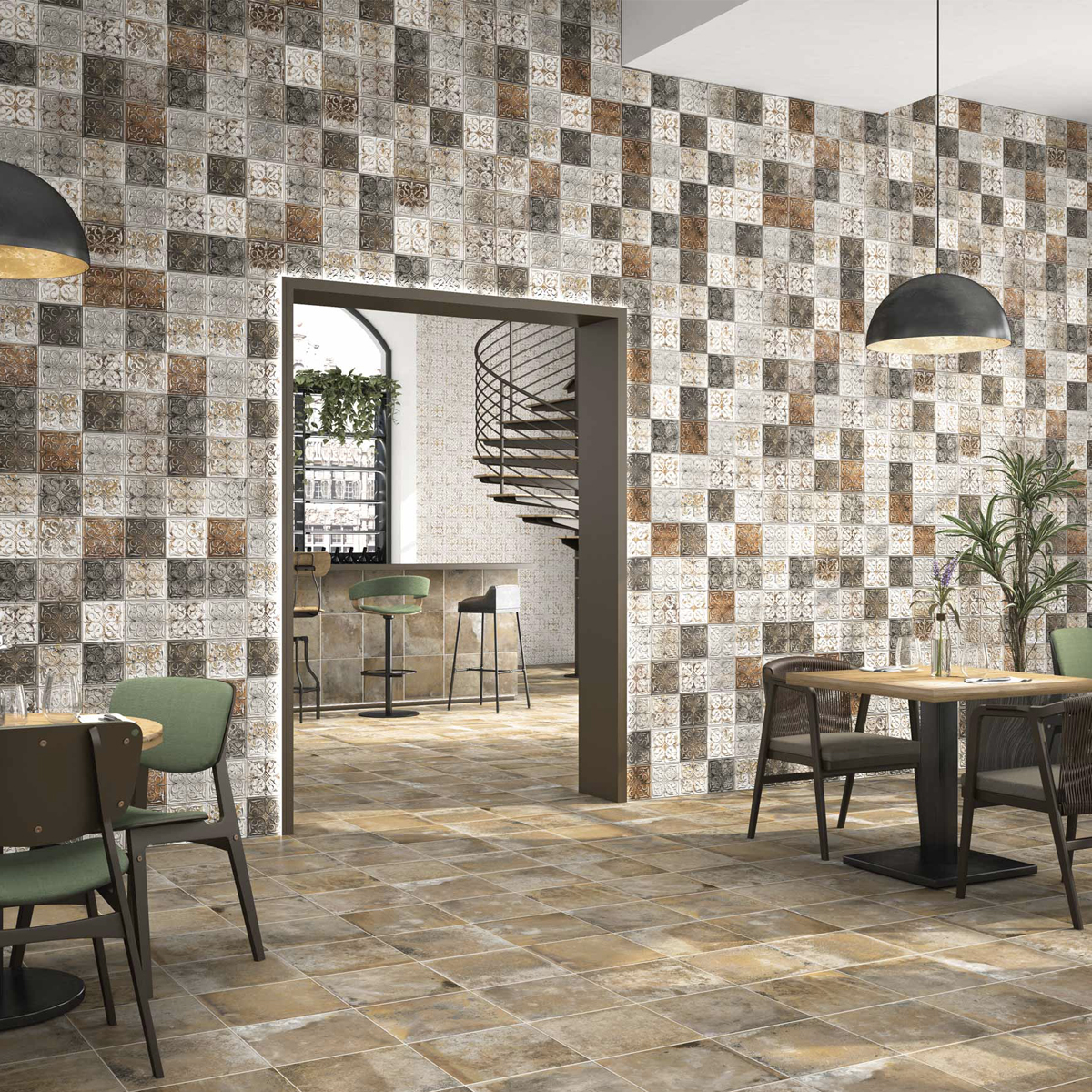 Carrelage sol traditionnel Doyen terre 33x33 cm - Réflex Boutique