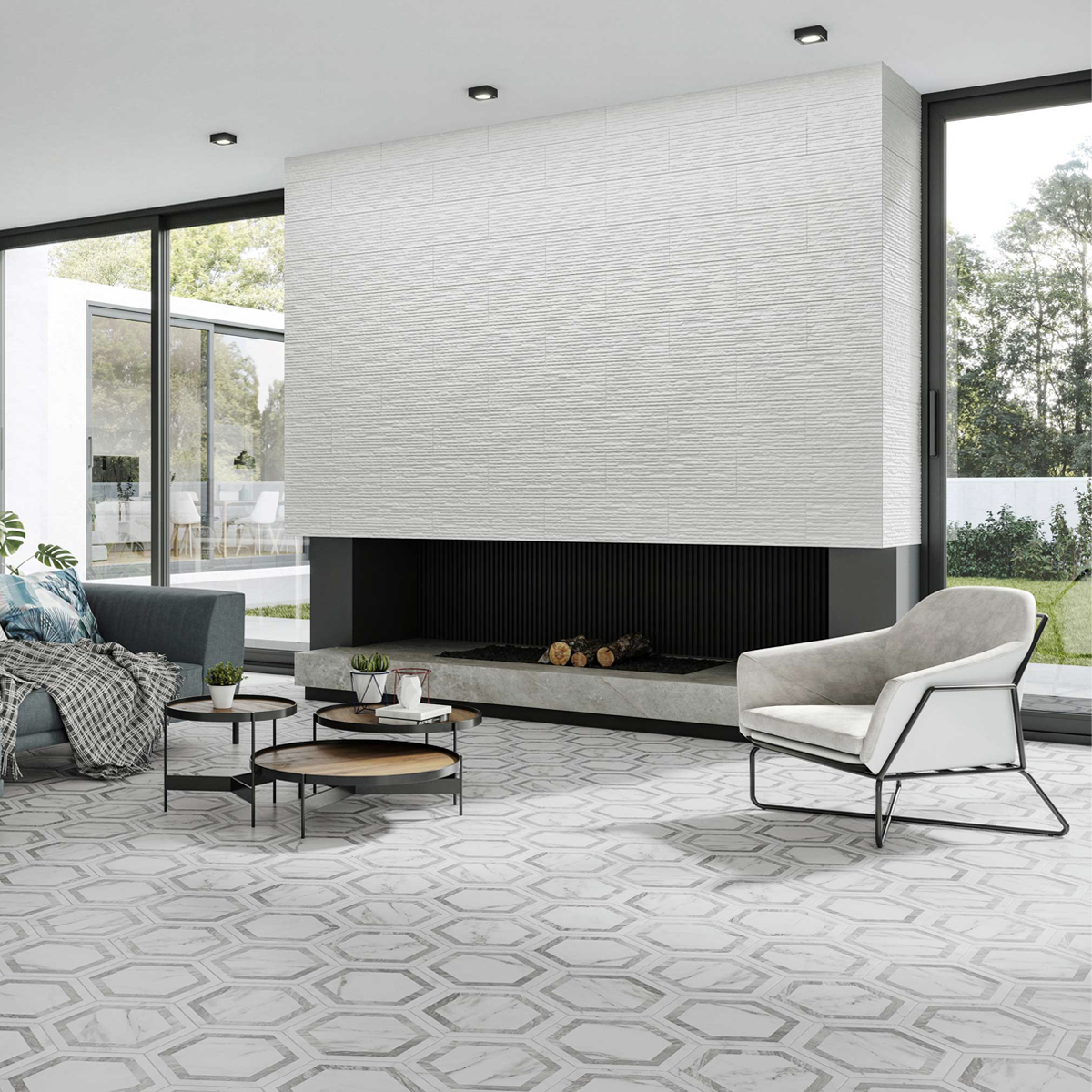 Carrelage sol hexagonal Caprice mix 28.5x33 cm - Réflex Boutique