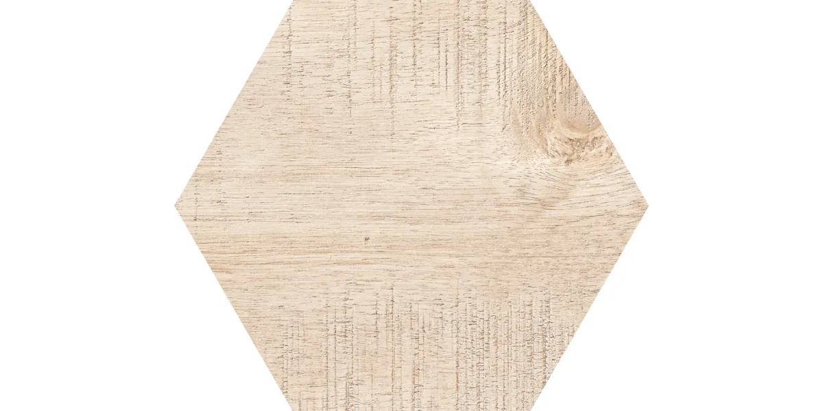 Carrelage sol hexagonal Legno Beige 25x25 cm - Réflex Boutique