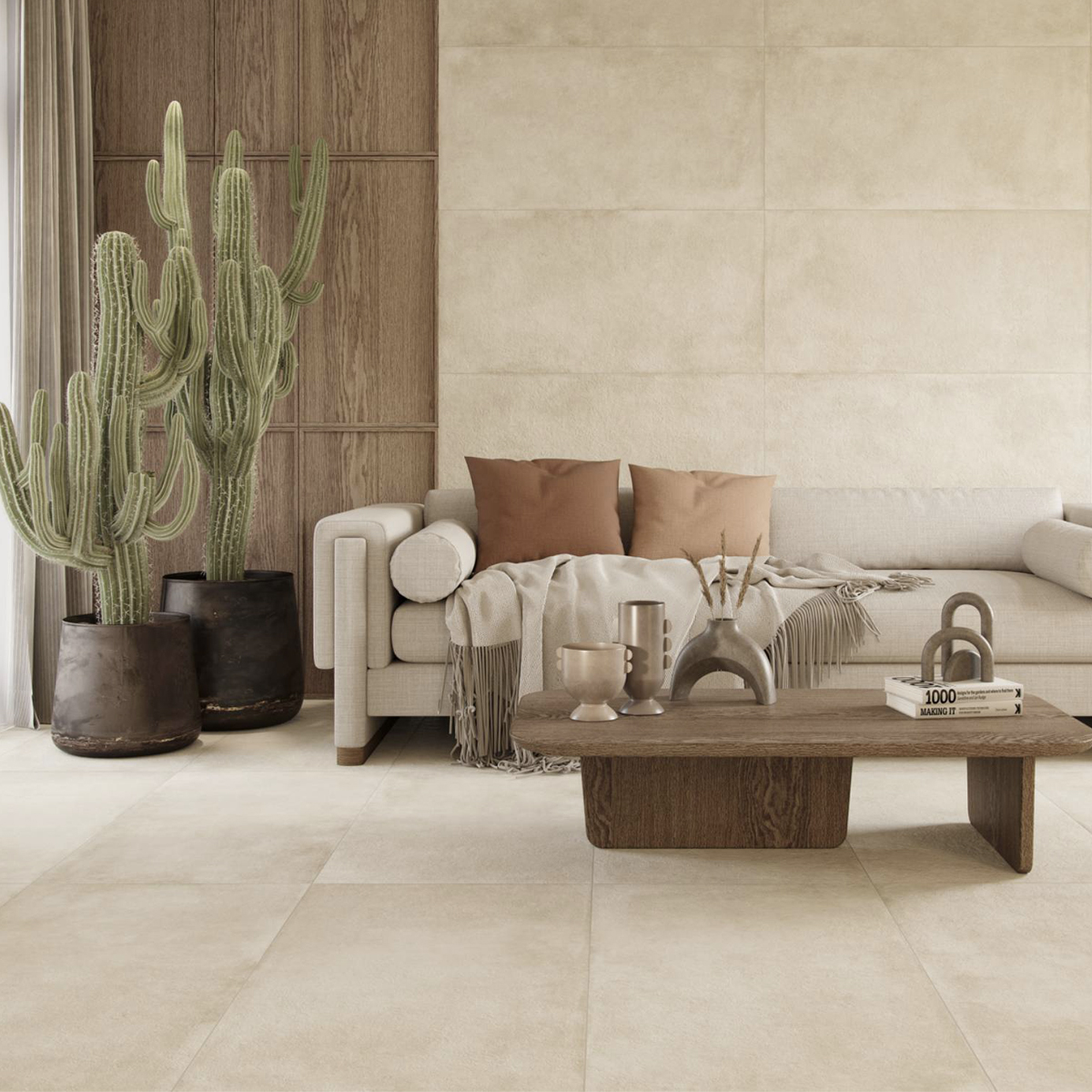 Carrelage sol Moderne Rapid Beige 60x60 cm - Réflex Boutique