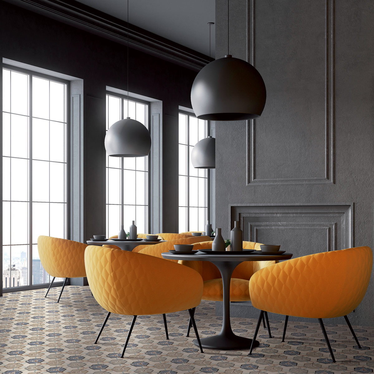 Carrelage sol hexagonal Vagabond Hanna 21x25 cm - Réflex Boutique