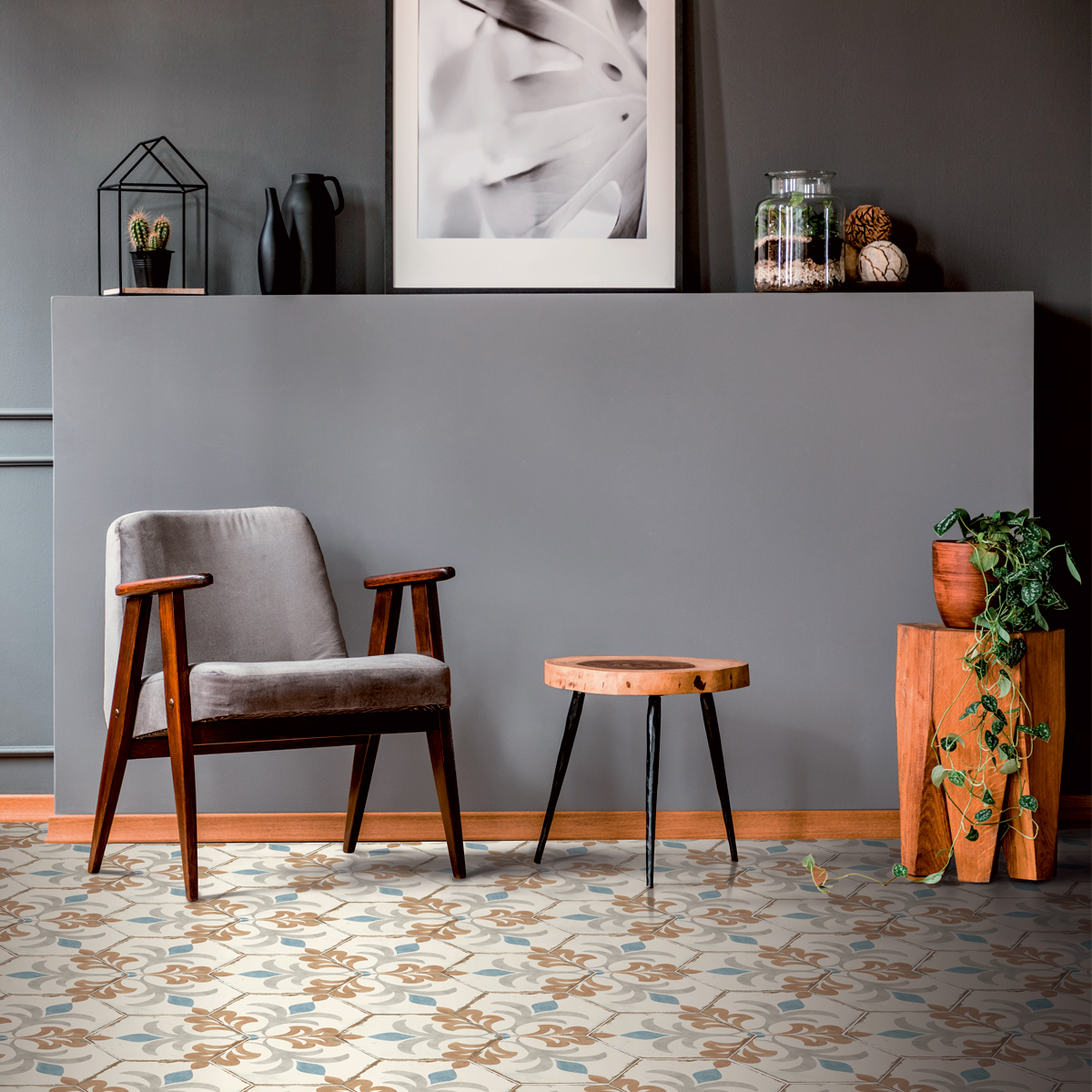 Carrelage sol hexagonal Vagabond Hanna 21x25 cm - Réflex Boutique