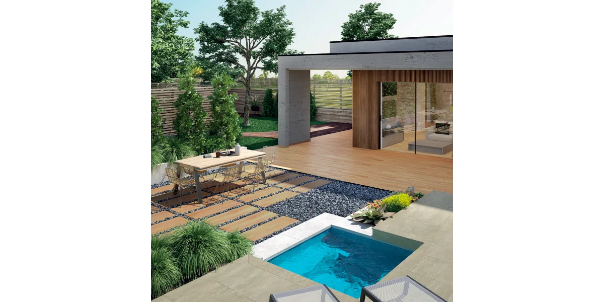 Dalle extérieur effet bois Florès 2.0 érable R11 40x120 cm - Réflex ...