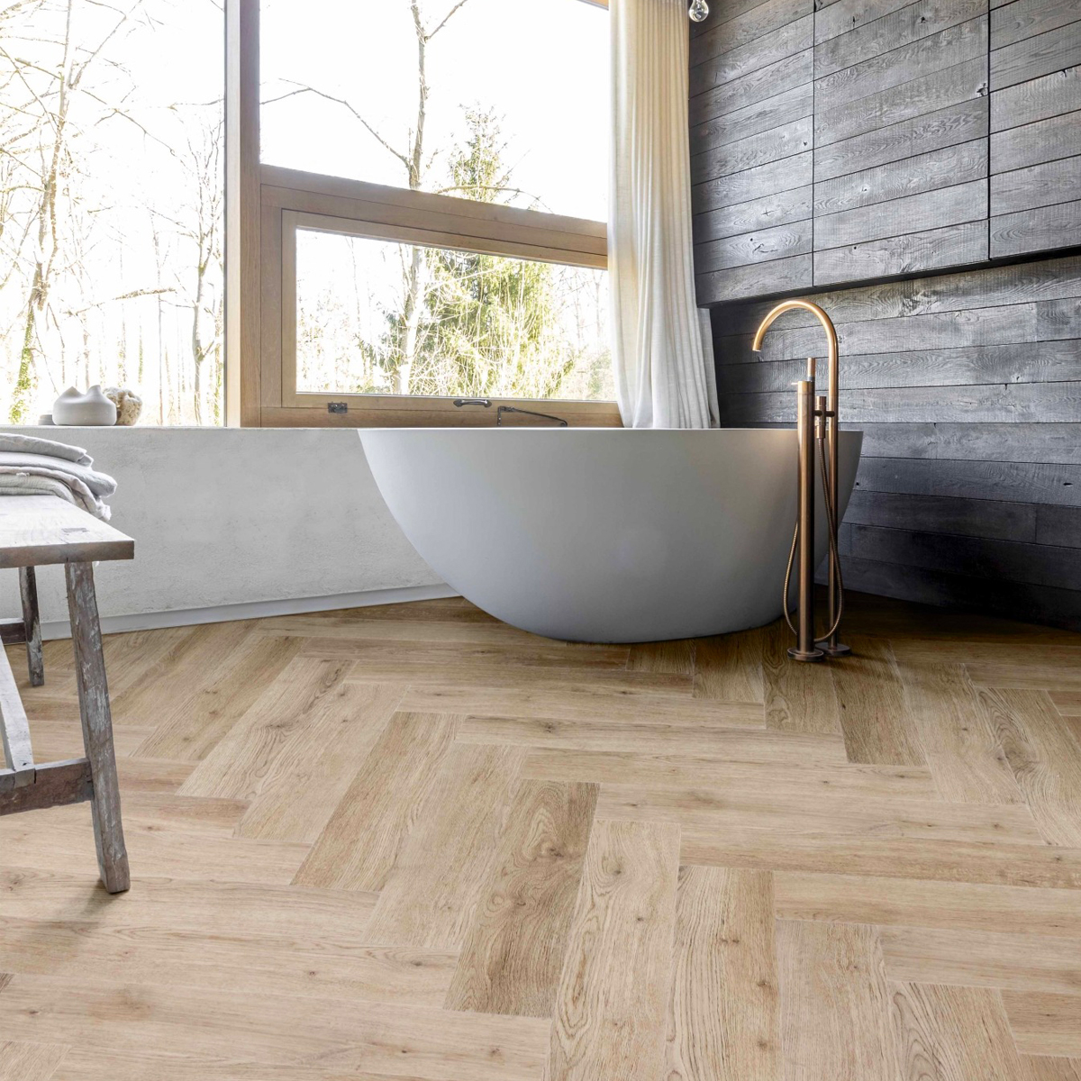 Lames PVC 5.5mm à clipser Stelvio beige 18,2x122 cm- Réflex Boutique