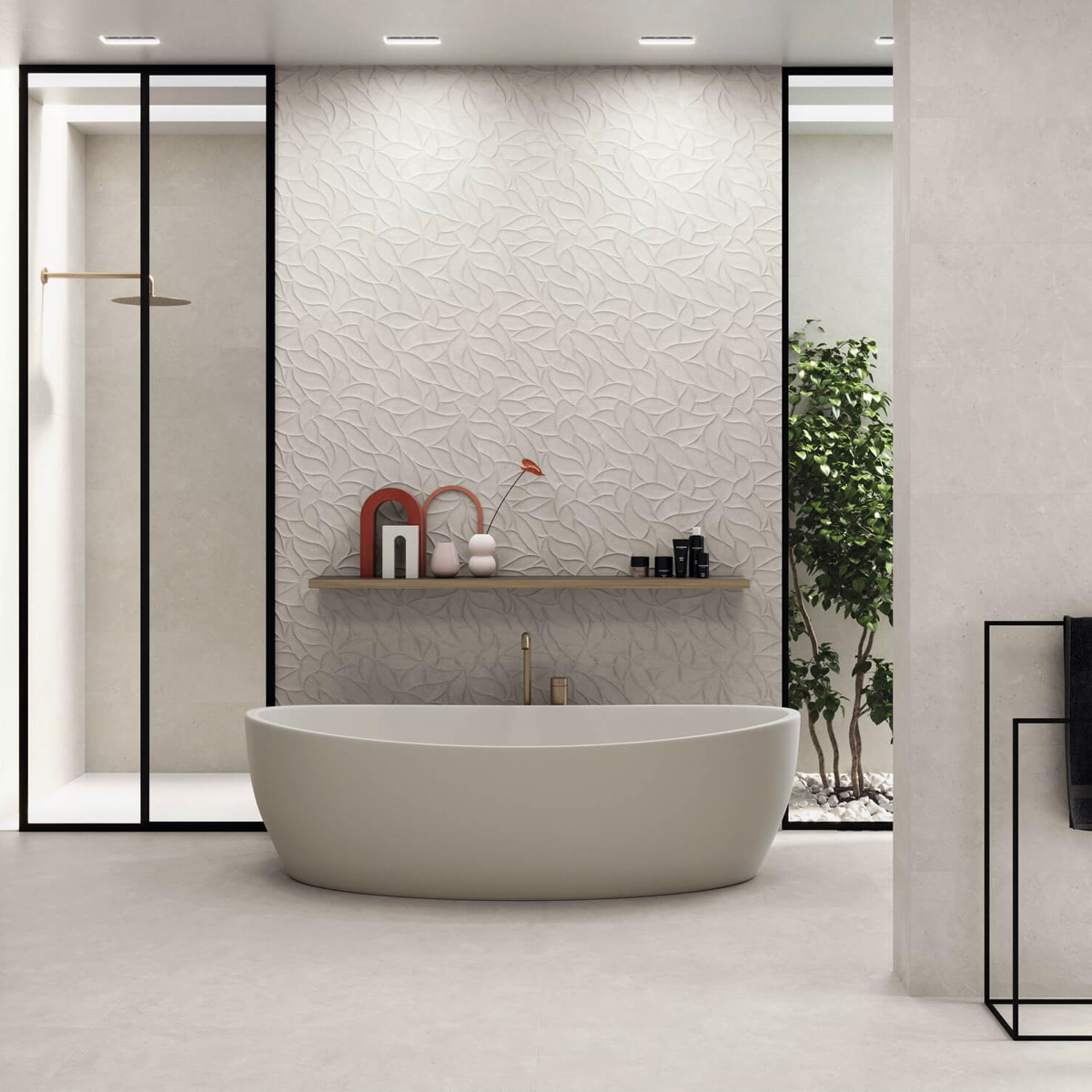 Carrelage mur Plumeria Naturel 30x90 cm - Réflex Boutique