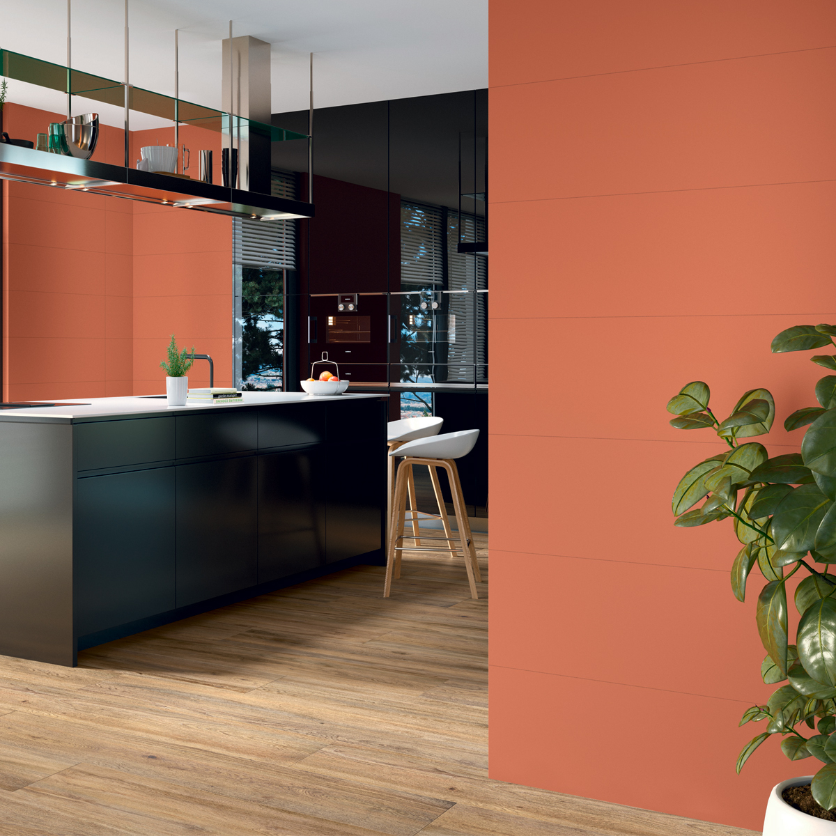 Carrelage sol et mur Pure fleur rouge 60x120 cm - Réflex Boutique