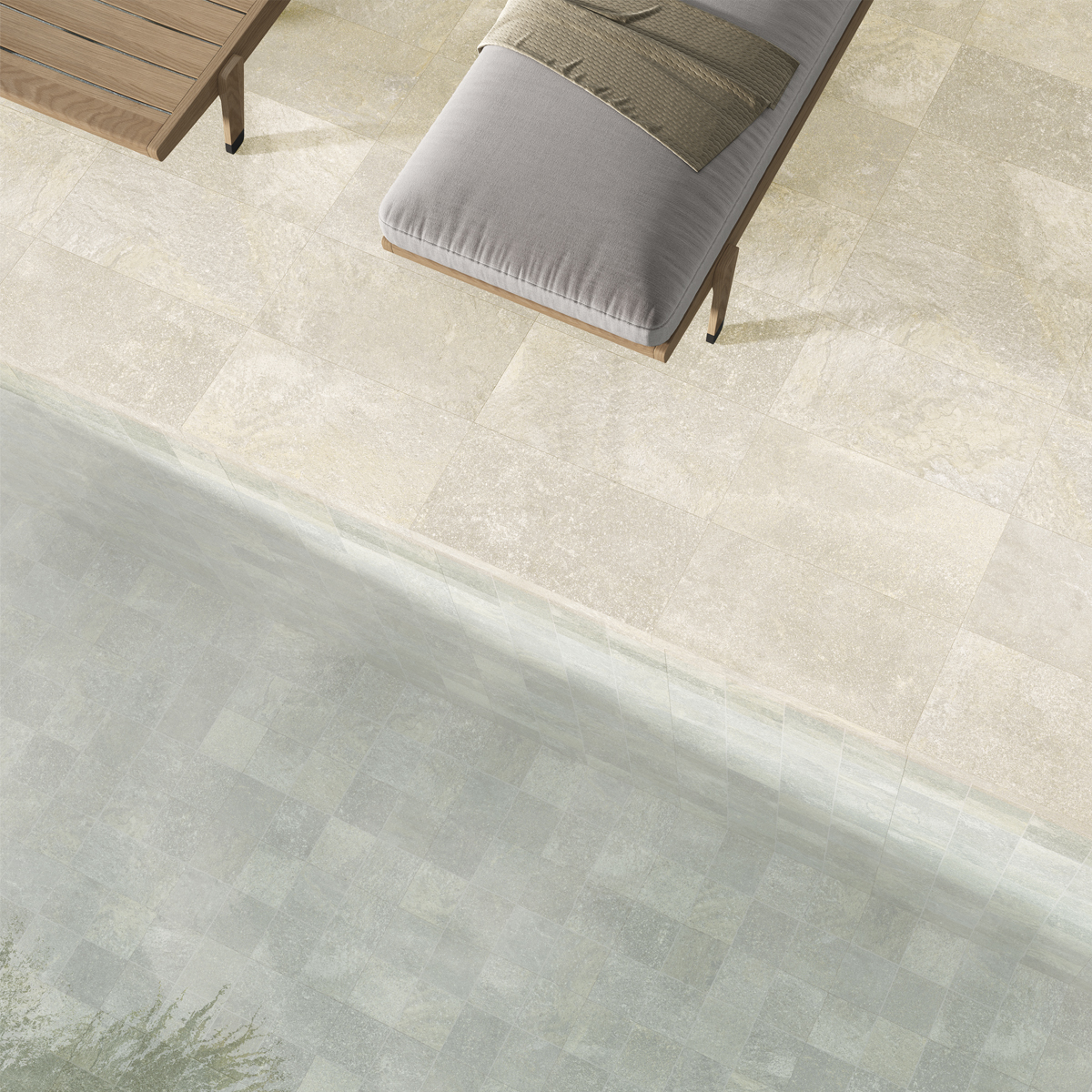 Carrelage sol extérieur effet pierre Pierre de Bali Oxyd vert R10 ...