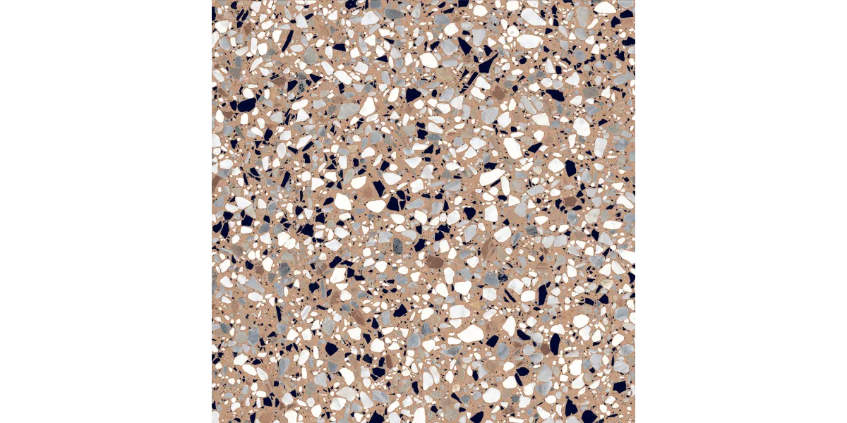 Carrelage sol effet terrazzo Crovato terracotta micro 20x20 cm - Réflex ...