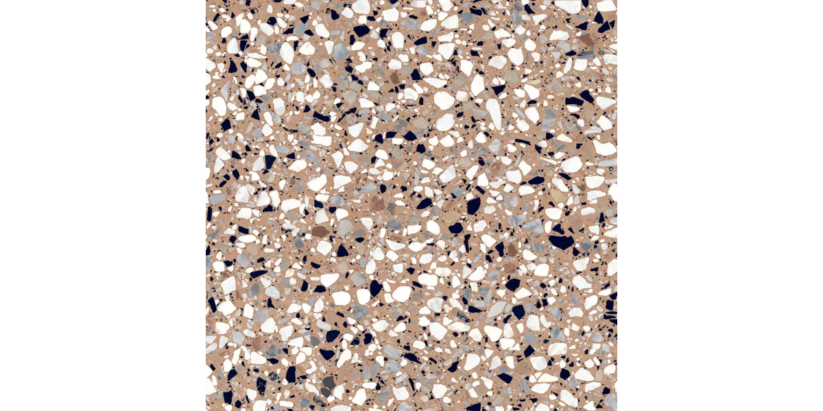 Carrelage sol effet terrazzo Crovato terracotta micro 20x20 cm - Réflex Boutique