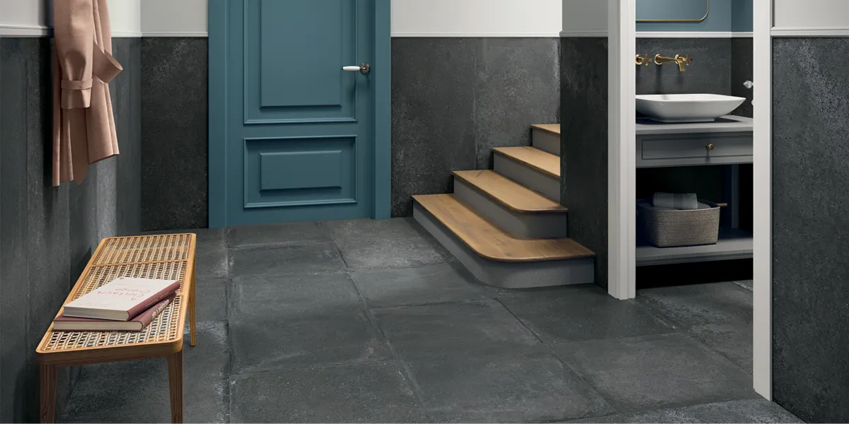 Carrelage sol Teguise graphite 60X120 cm - Réflex Boutique