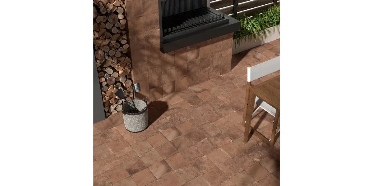 Carrelage sol Talamanca marron 20x20 cm - Réflex Boutique