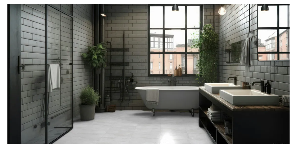 Carrelage sol effet béton Alpha blanc 60X120 cm - Réflex Boutique