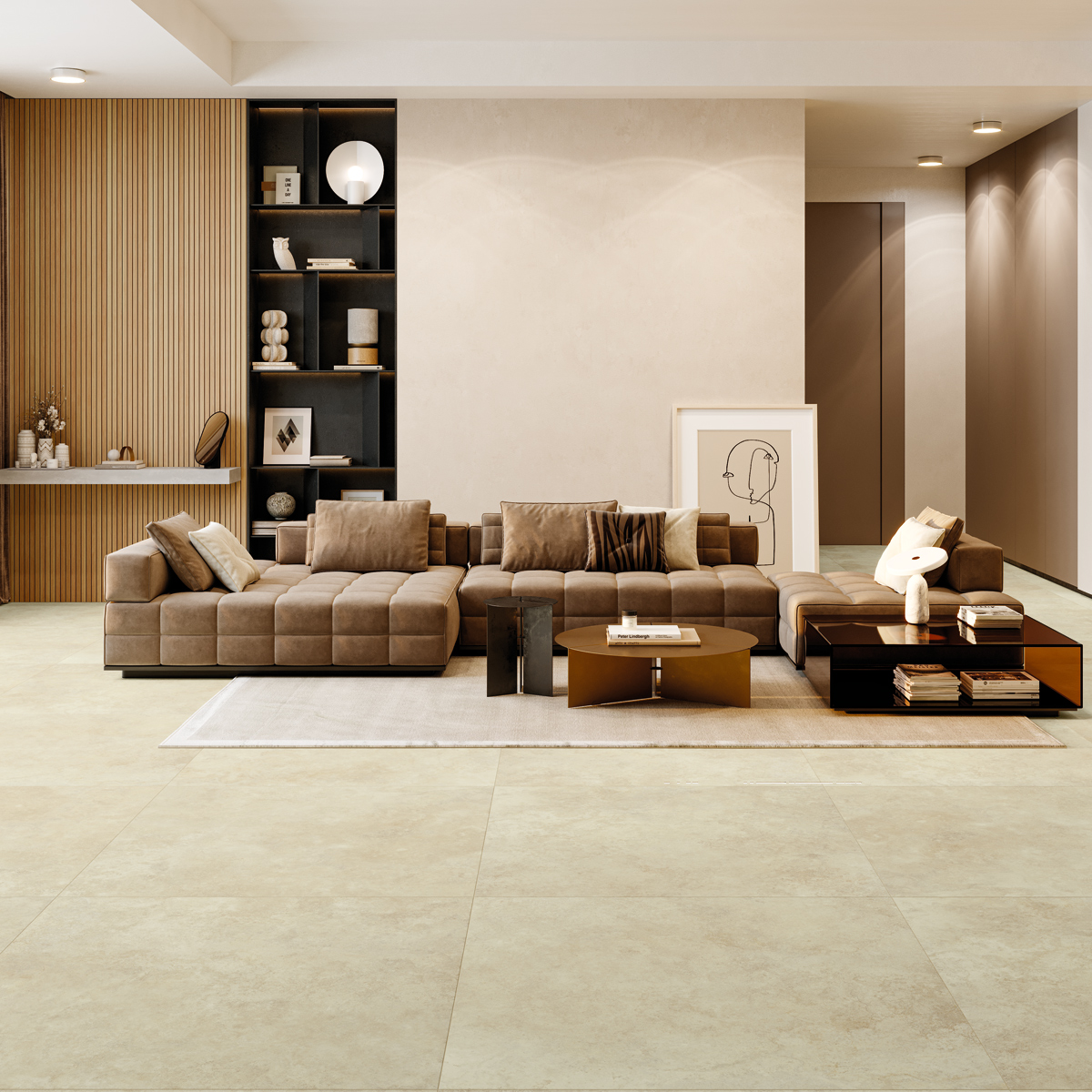 Carrelage sol extérieur effet pierre travertin Bodrum ivoire R11 59 ...