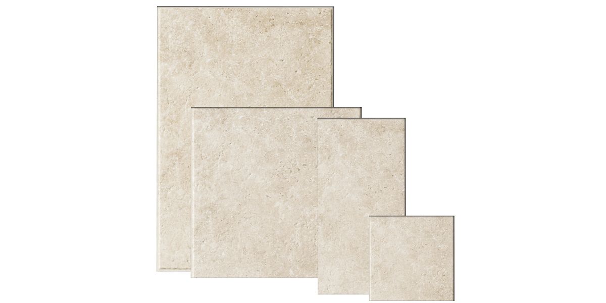 Carrelage sol effet travertin Auvergnat naturel 40x60 cm - Réflex Boutique