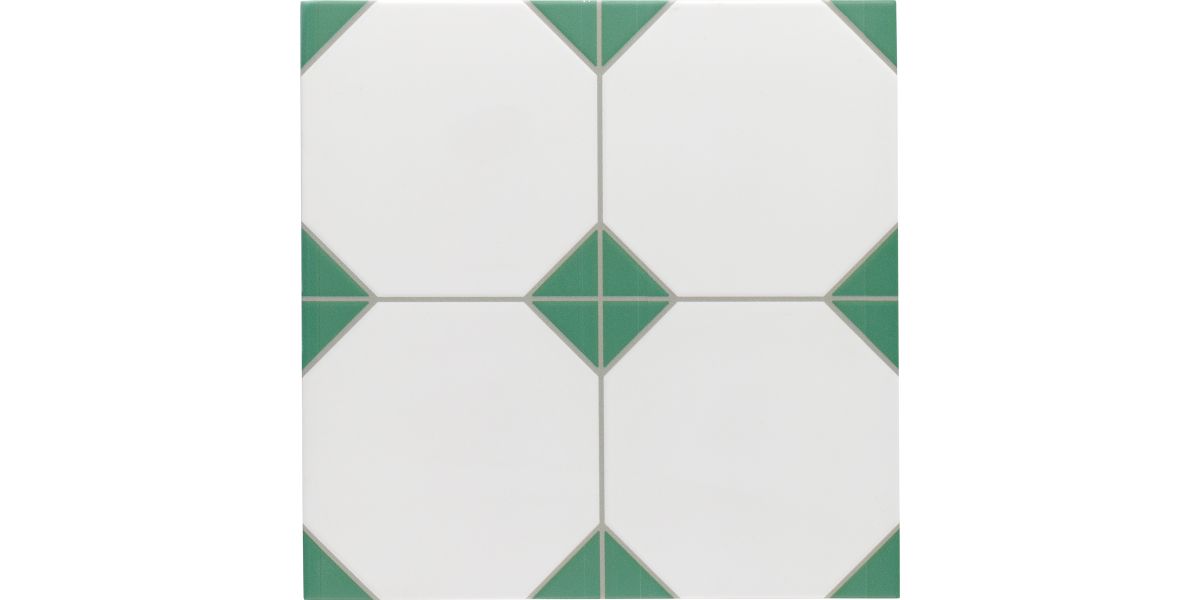 Carrelage sol traditionnel Kent noir 33x33 cm - Réflex Boutique