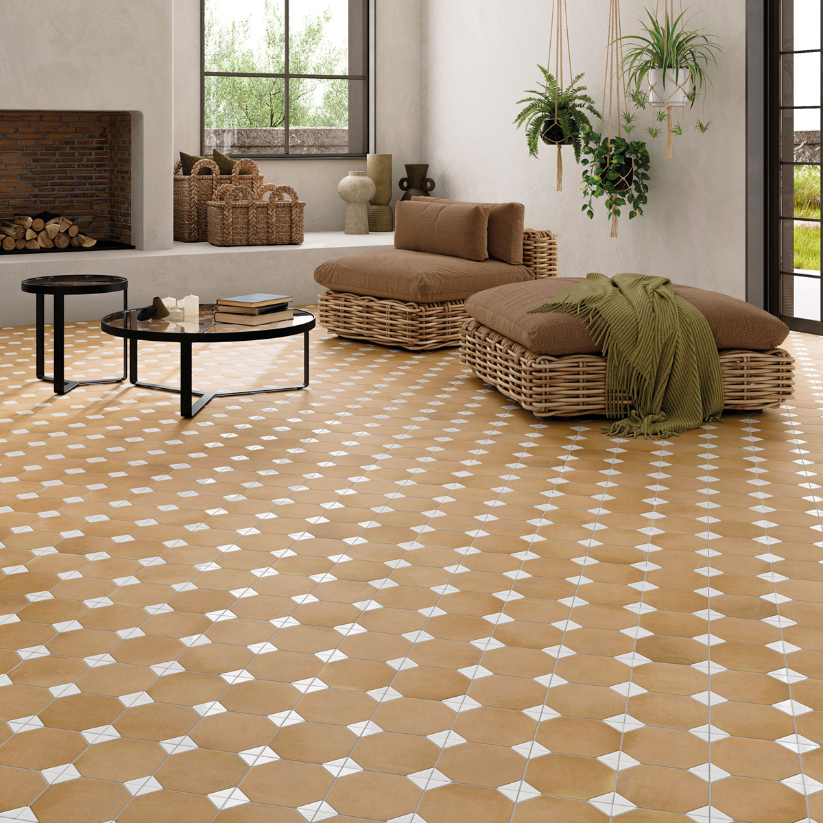 Carrelage sol traditionnel Kent noir 33x33 cm - Réflex Boutique