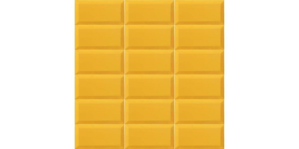 Carrelage mur Métro basic jaune brillant 10x20 cm - Réflex Boutique
