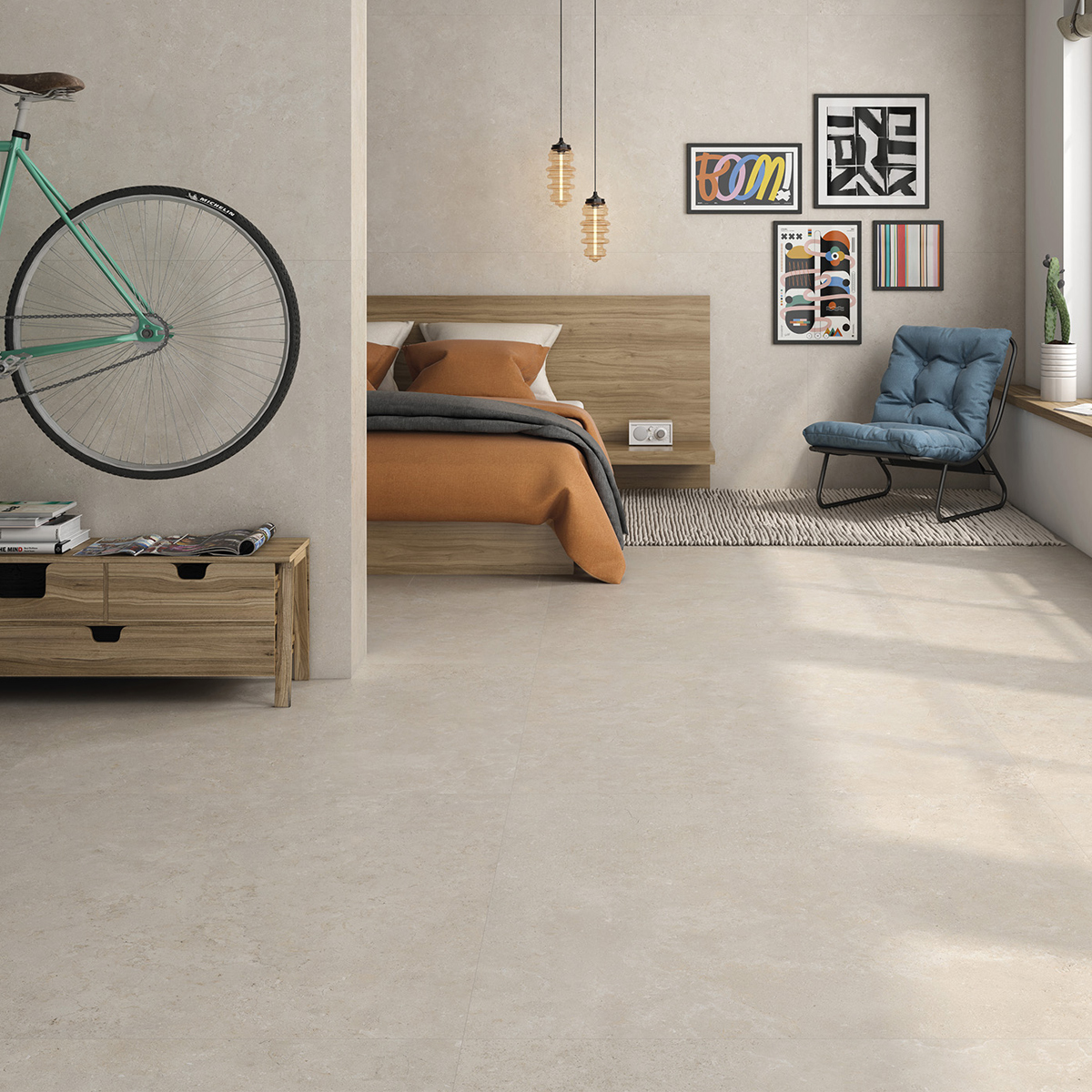 Carrelage sol moderne Rio Perle 90x90 cm - Réflex Boutique