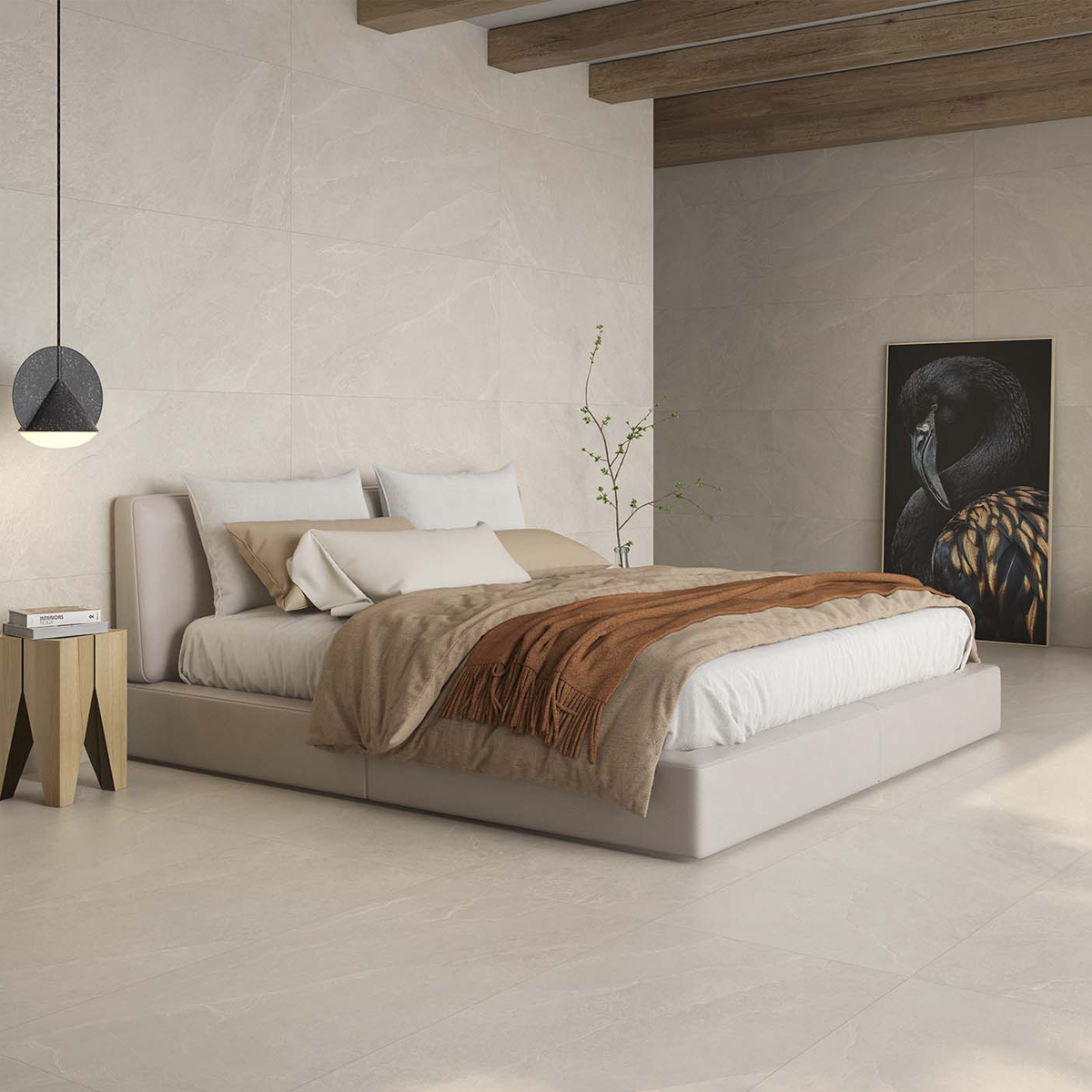 Carrelage sol effet pierre Lindos Sable 30x60 cm - Réflex Boutique