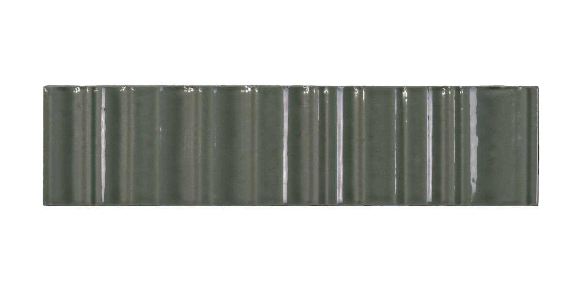Carrelage mur effet zellige Swing vert sauge 6x25 cm - Réflex Boutique