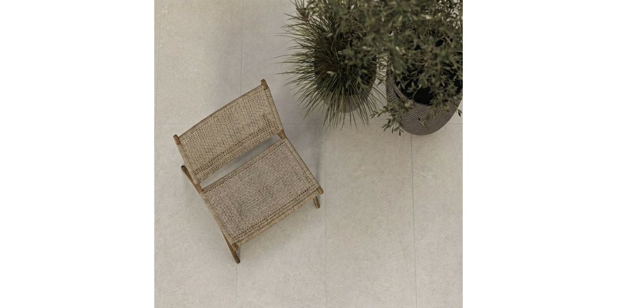 Carrelage sol moderne Berkeley beige 120x120 cm - Réflex Boutique